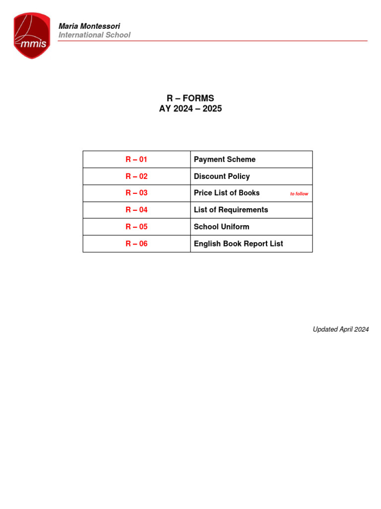 R Forms Summary Merged 20240426 | PDF