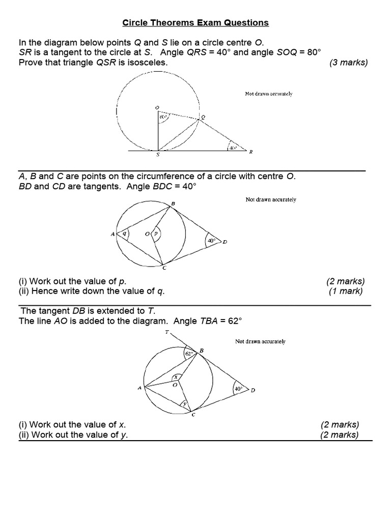 Circle Theorem | PDF | Circle | Angle