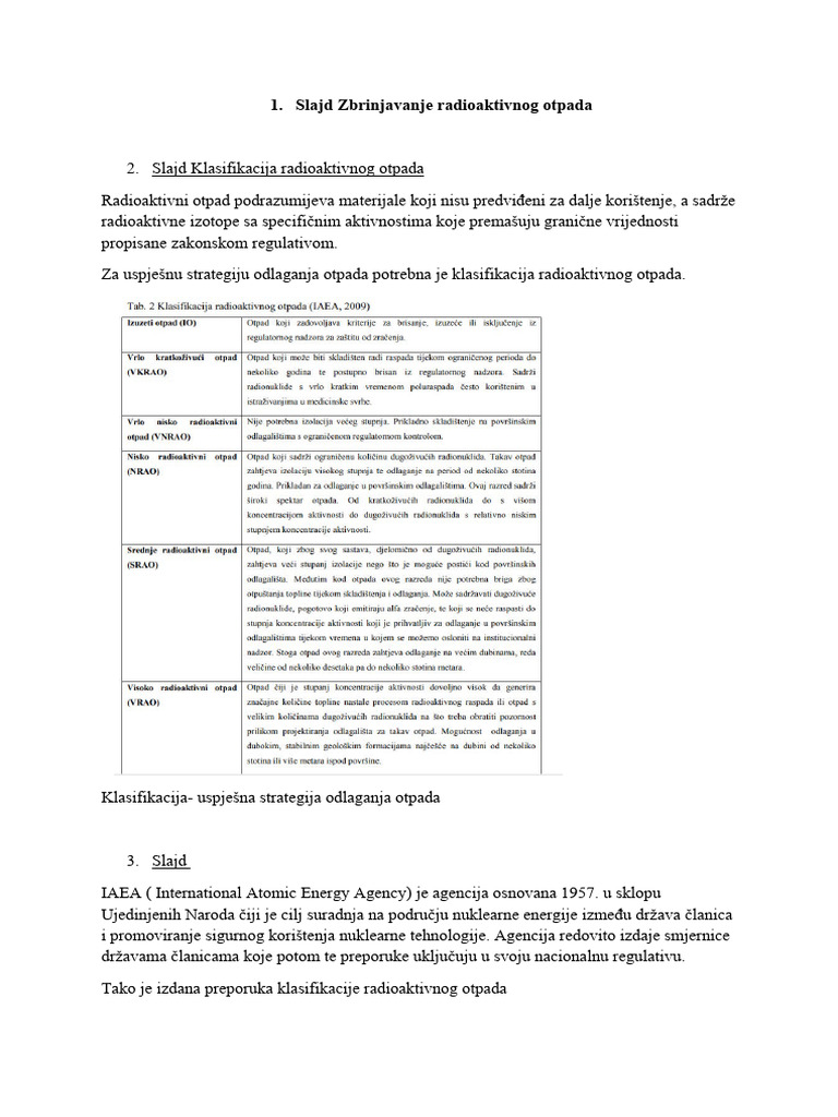 Zbrinjavanje Radioaktivnog Otpada | PDF