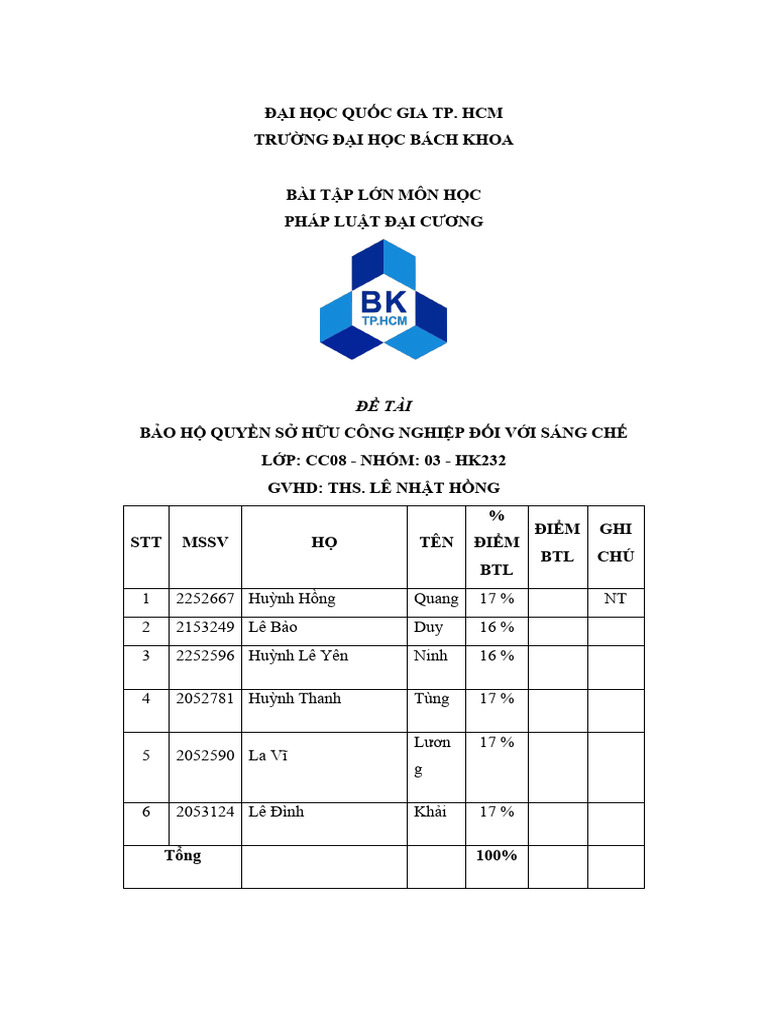 PLDC BTL CC08 Nhóm 3 23.3.2024 | PDF