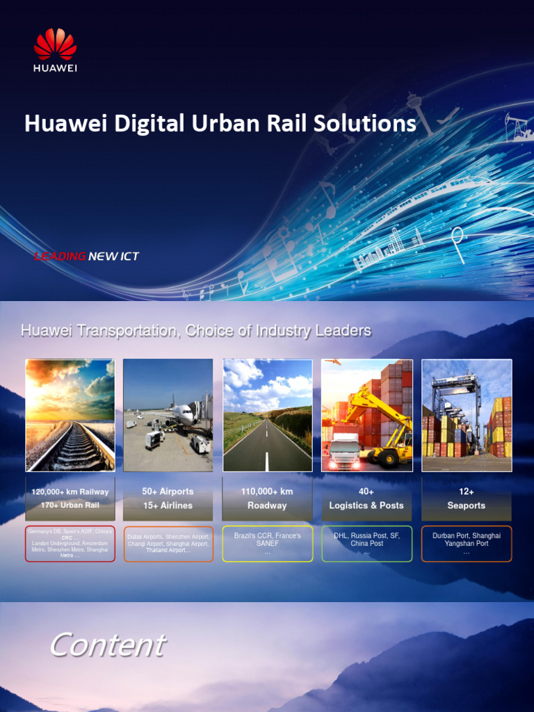 Huawei Digital Urban Rail Solutions (High-Level Technology) | PDF ...