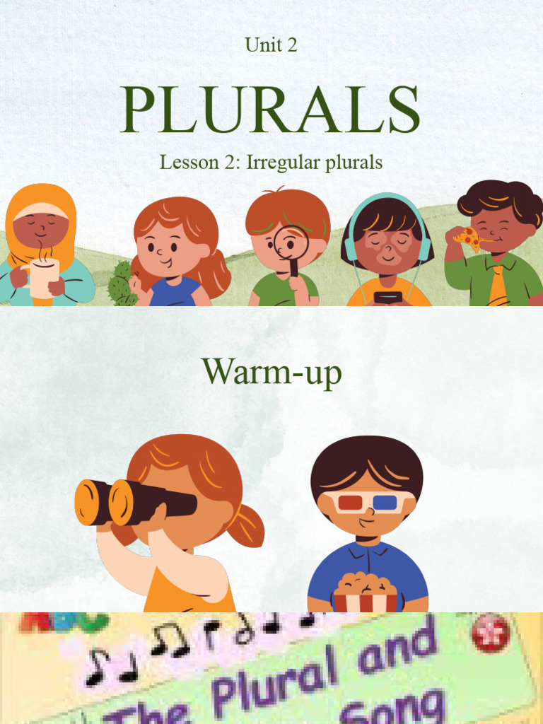Plurals: Unit 2 | PDF | Senses | Neuroscience