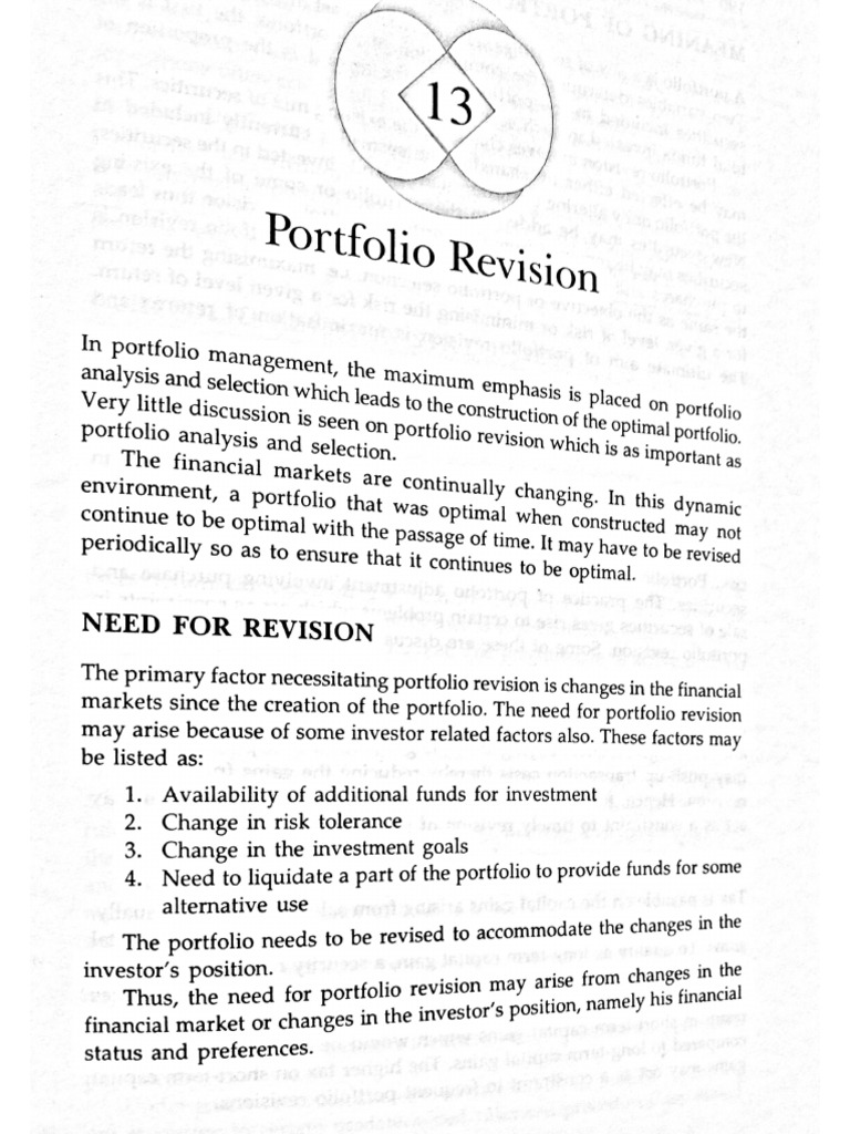 Portfolio Revision | PDF