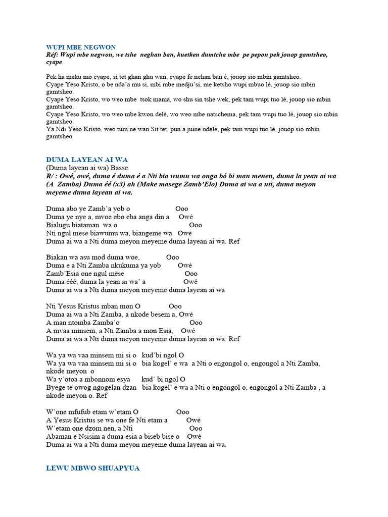 Wupi Mbe Negwon | PDF | Foreign Language Studies