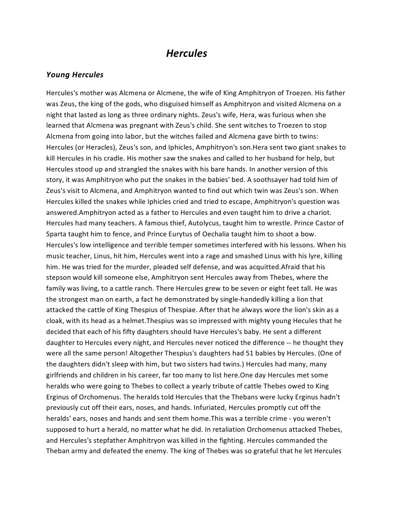 Hercule | PDF | Demigods Of Classical Mythology | Paleo Balkan Mythology