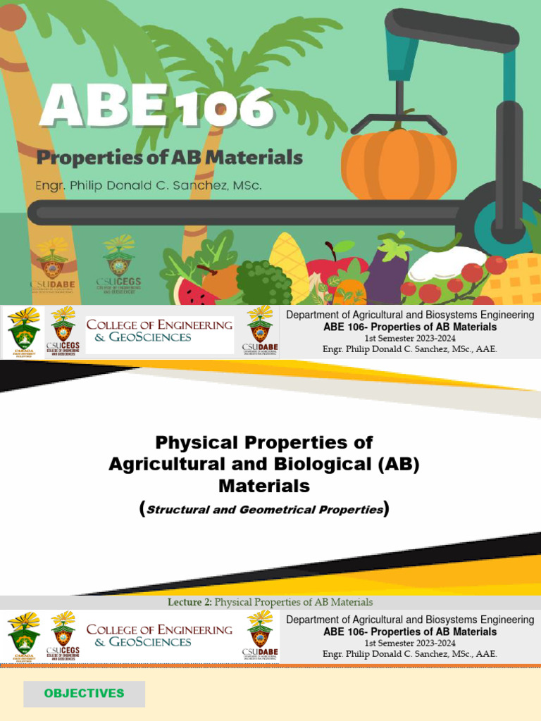 Lecture 2 - Physical Properties of AB Materials | PDF | Density | Porosity