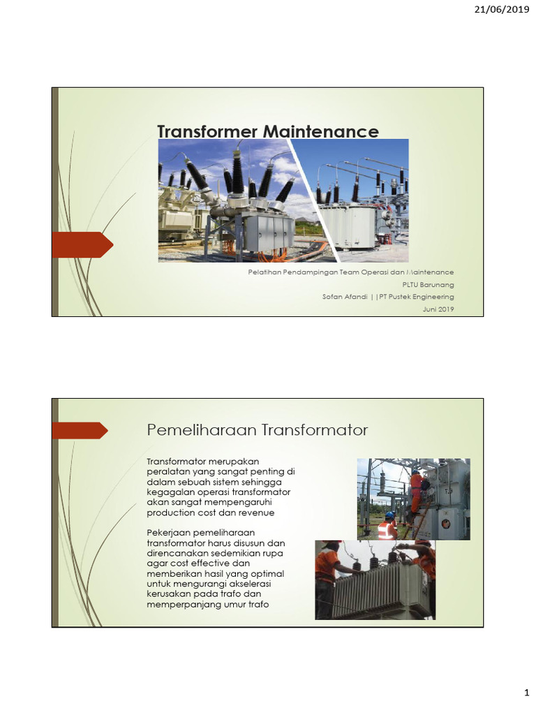Modul 3 - Transformer Maintenance | PDF