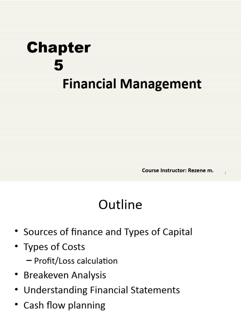 Chapter 5 Financial Management | PDF | Business | Economics