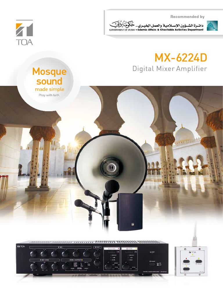 TOA Mosque Sound | PDF | Microphone | Loudspeaker