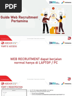 Panduan Web Recruitment Pertamina | PDF