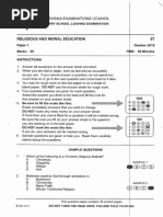 2025 Bece Rme Questions | PDF
