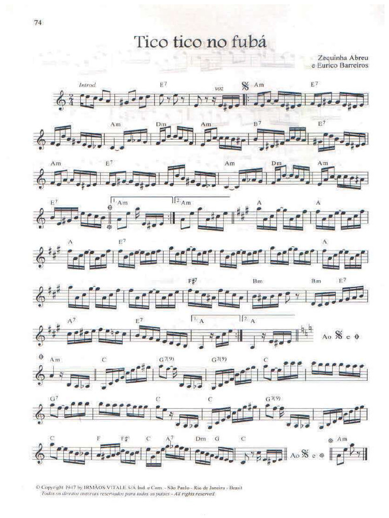 Tico Tico No Fuba, Z. Abreu | PDF