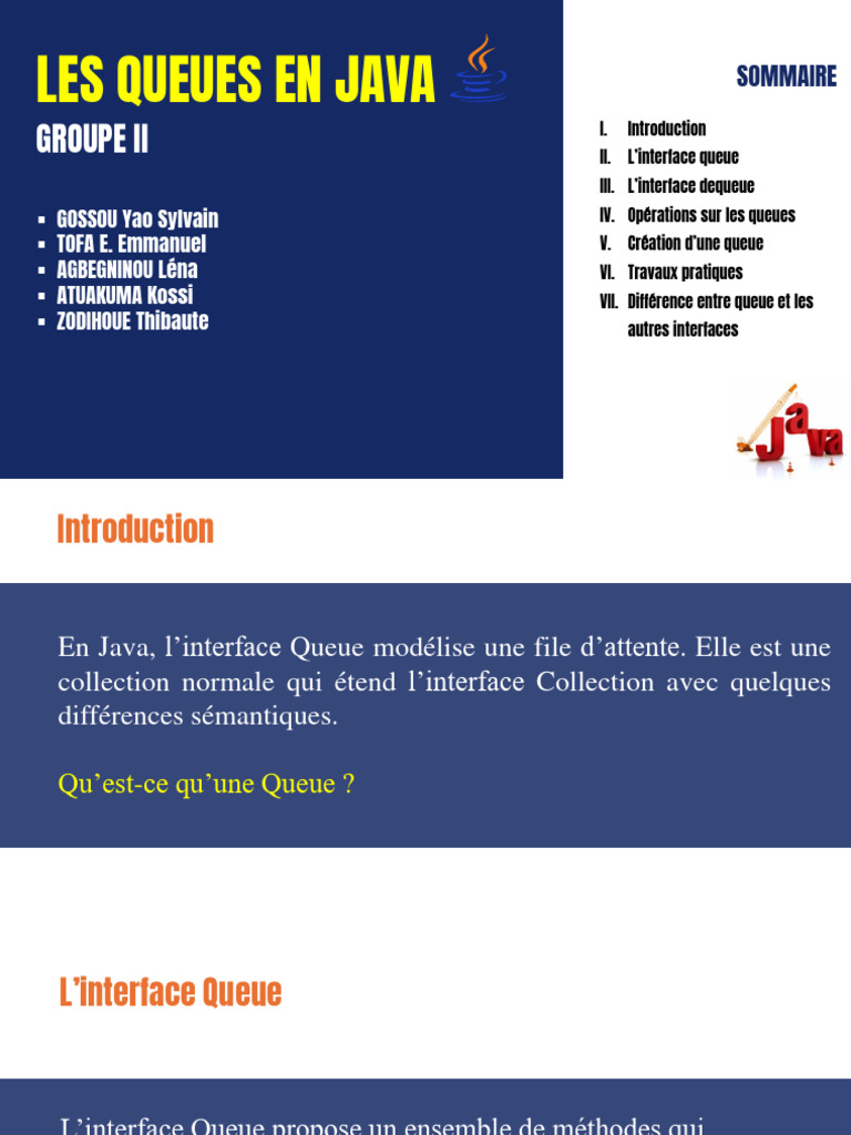 Présentation Queues PPTX | PDF | Interface (Informatique) | Informatique