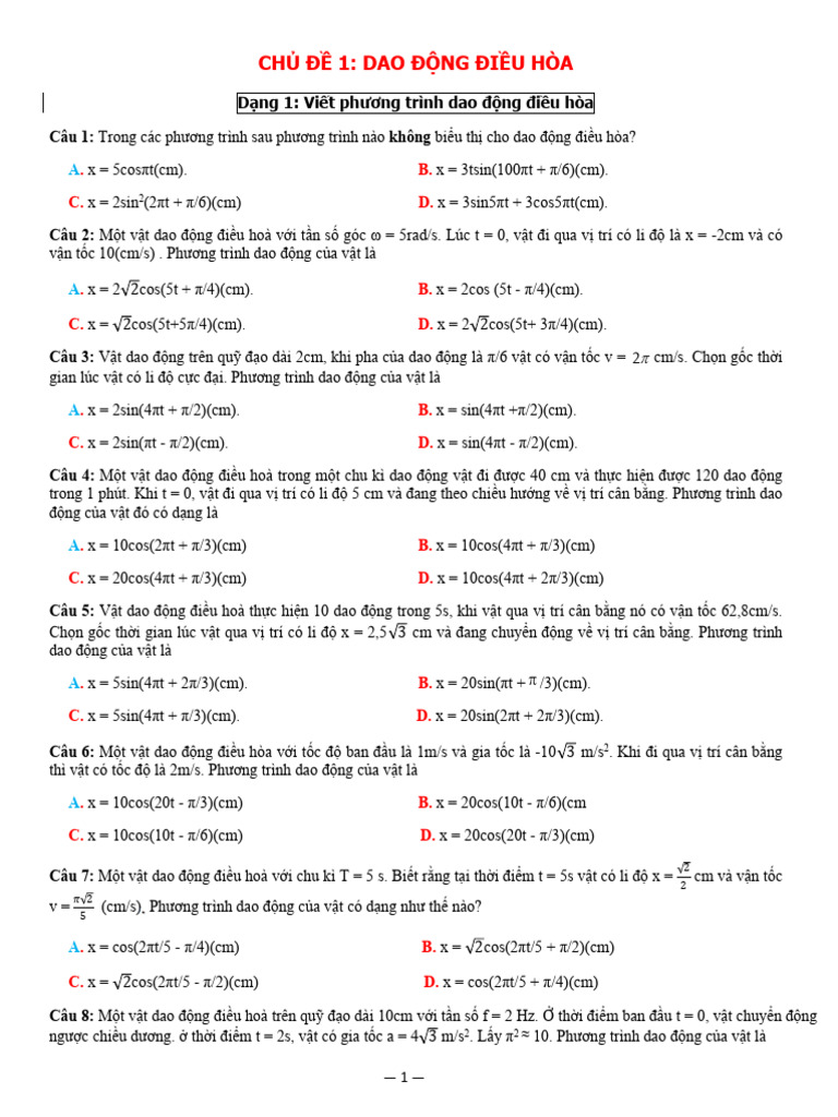 Chuyen de Dao Dong Dieu Hoa 88706 | PDF