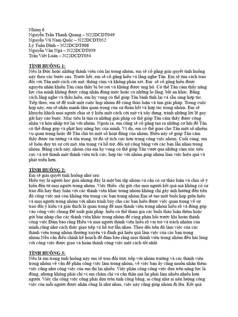 Ki Nang Lam Viec Nhom - Nhom06 | PDF