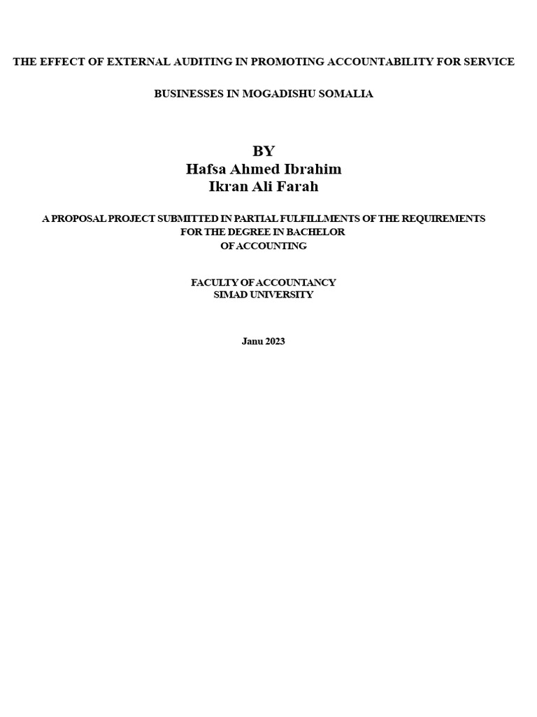 CH1 Ikran - Hafsa | PDF | Audit | Financial Audit