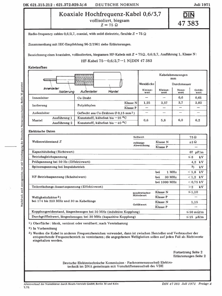 Din 47383 1971-07 | PDF