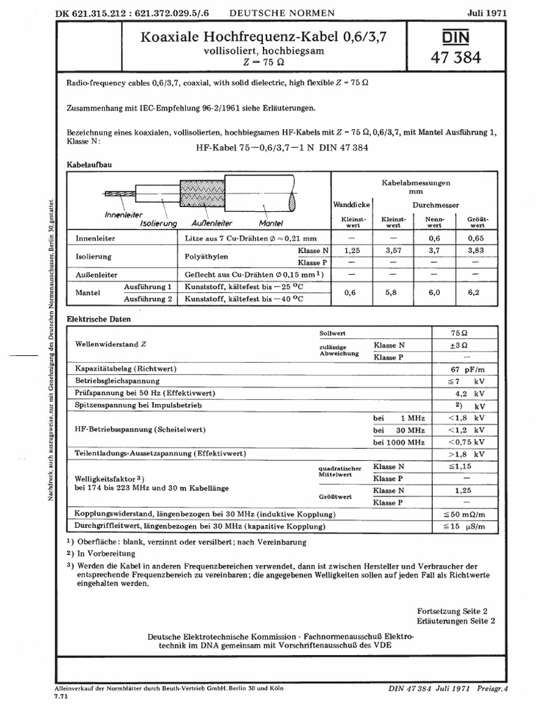 Din 47384 1971-07 | PDF