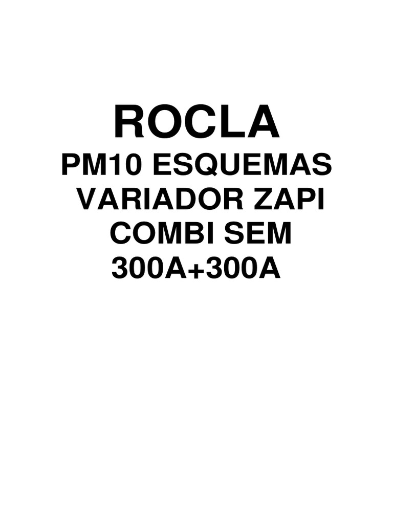 Pm10 - Zapi Combi Sem 300a+300a | PDF | Electrical Engineering ...