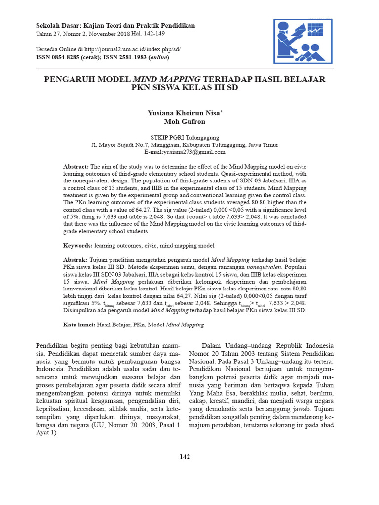 Pengaruh Model Mind Mapping Terhadap Hasil Belajar | PDF | Kesehatan Holistik | Sains & Matematika