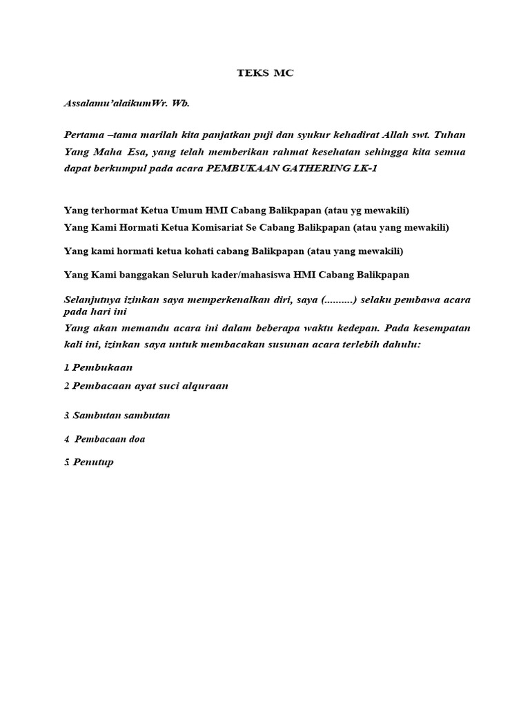 TEKS MC Gathering | PDF