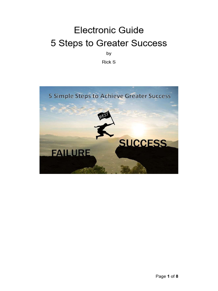 5 Steps to Achieving Success | PDF | Goal | Goal Setting