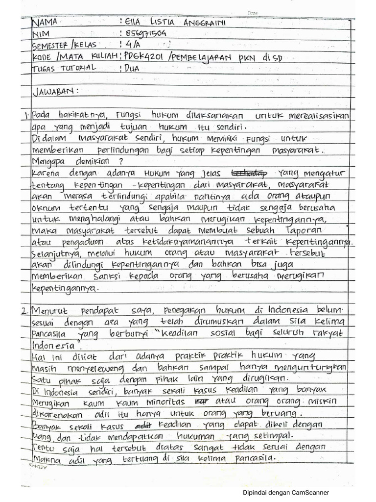 TT2 - Ella Listia Anggraini - PKN | PDF