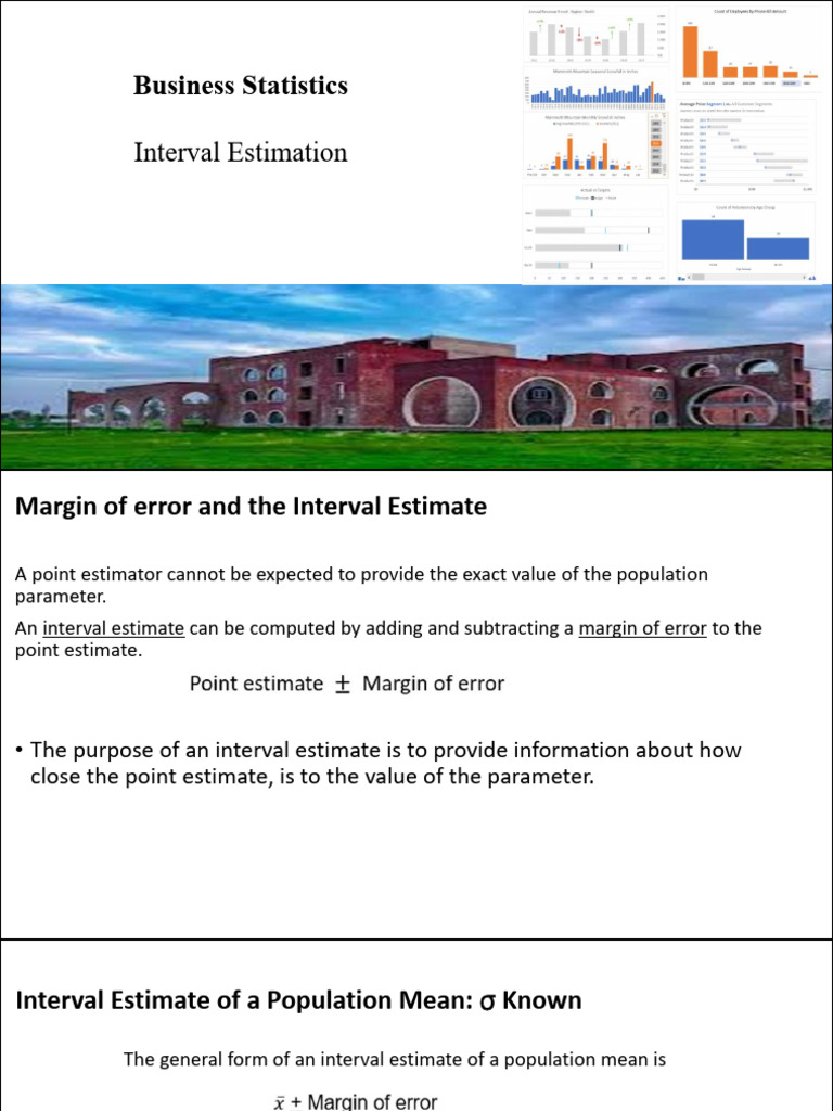 Interval Estimation | PDF | Errors And Residuals | Confidence Interval