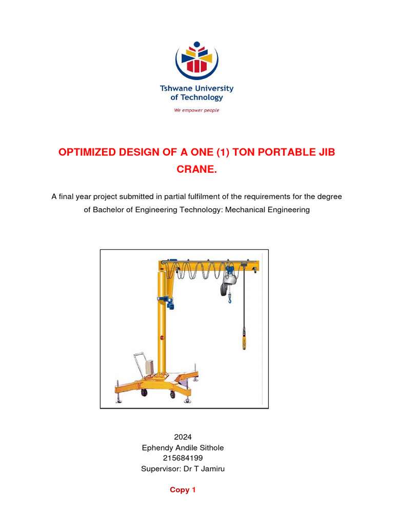 EA Sithole Mid Year Report. | PDF | Bending | Crane (Machine)