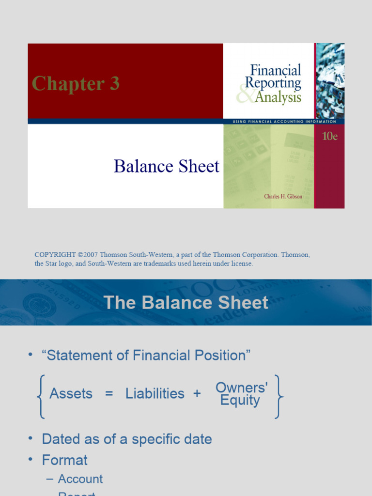 Gibson10e ch03 | PDF | Depreciation | Balance Sheet