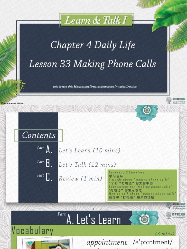 Phone Call English for Students | PDF | Vocabulary | Applied Linguistics
