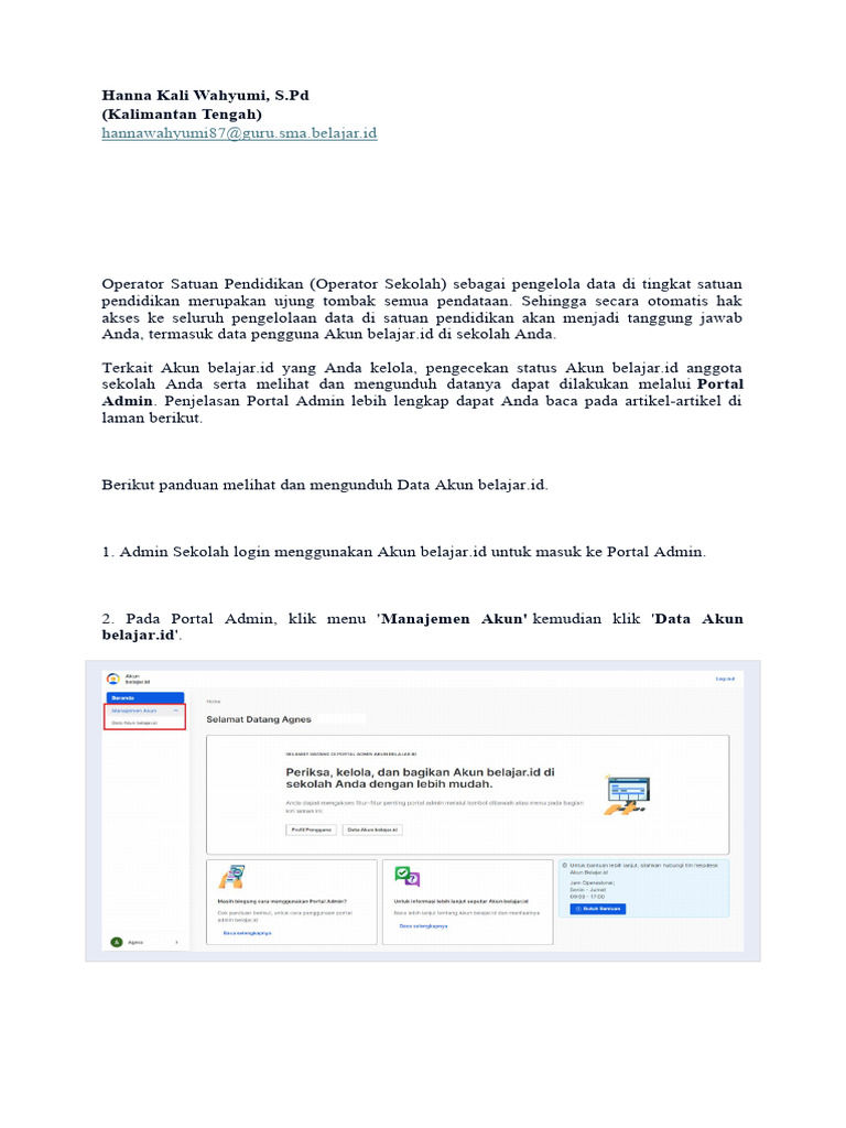 Petunjuk Akun Belajar Id | PDF