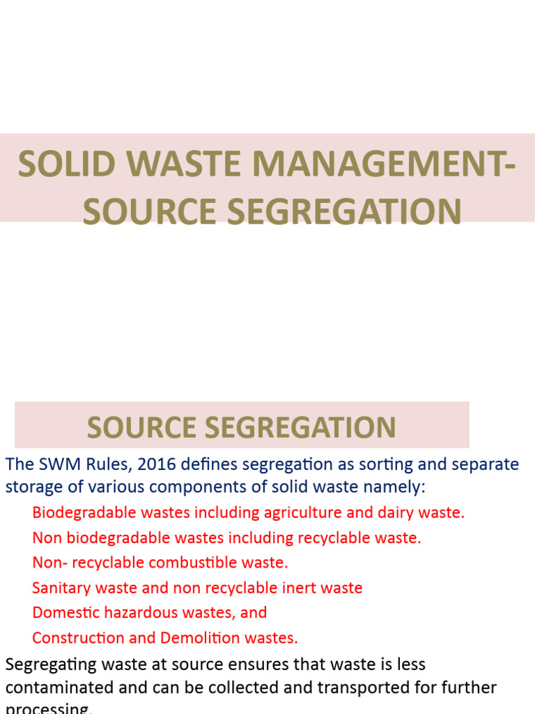 WS Segregation | PDF | Waste | Recycling