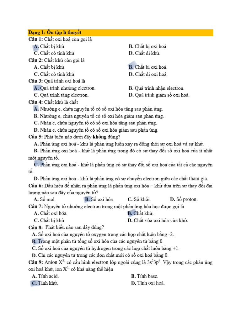 Trắc nghiệm Hóa 10 chương 4 CTST | PDF