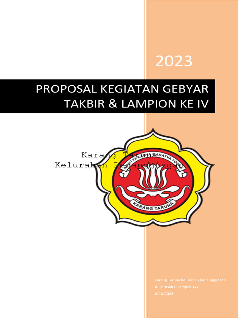 Proposal TAKBIR LAMPION 2023 | PDF