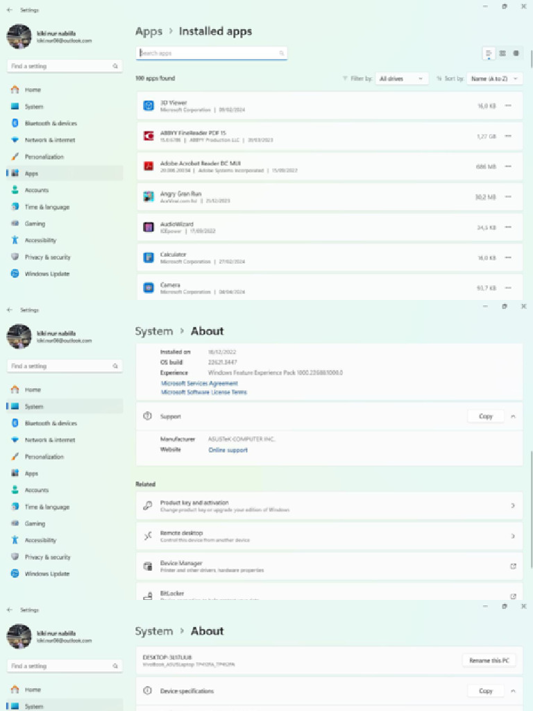 Installed App & Spec | PDF
