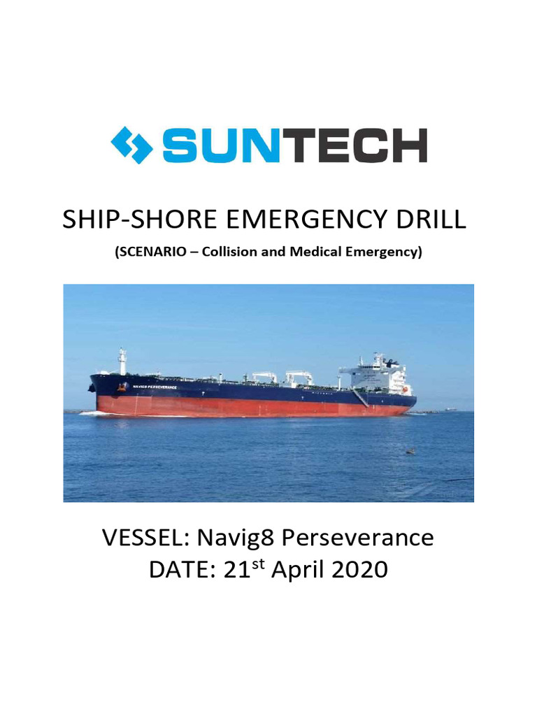 Annual Ship Shore Drill Report - N8 Perseverance - 21.04.2020 | PDF ...