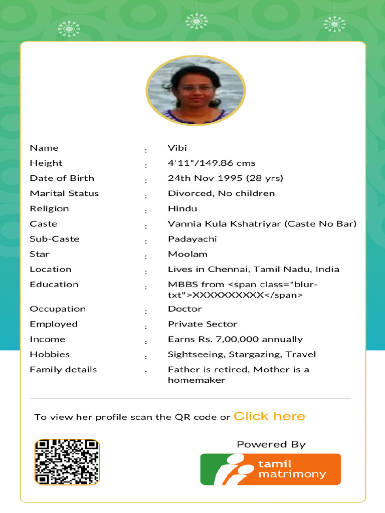 Vibi Resume Matrimony Merged | PDF