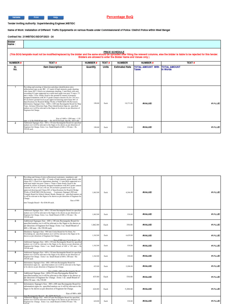 Boq 1205542 | PDF | Structural Steel