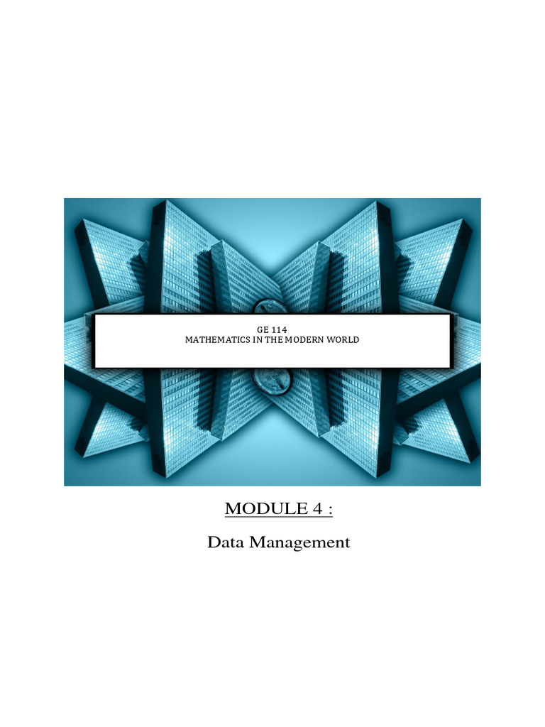 Ge 114 Module 4 | PDF | Level Of Measurement | Mean