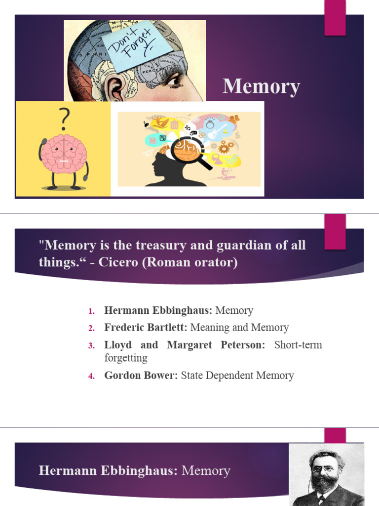 9 - Experiments in Memory PT 1 | PDF | Schema (Psychology) | Memory