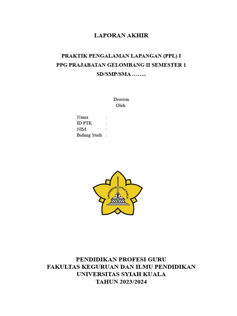 Format Laporan Akhir PPL 1 | PDF | Karier & Perkembangan