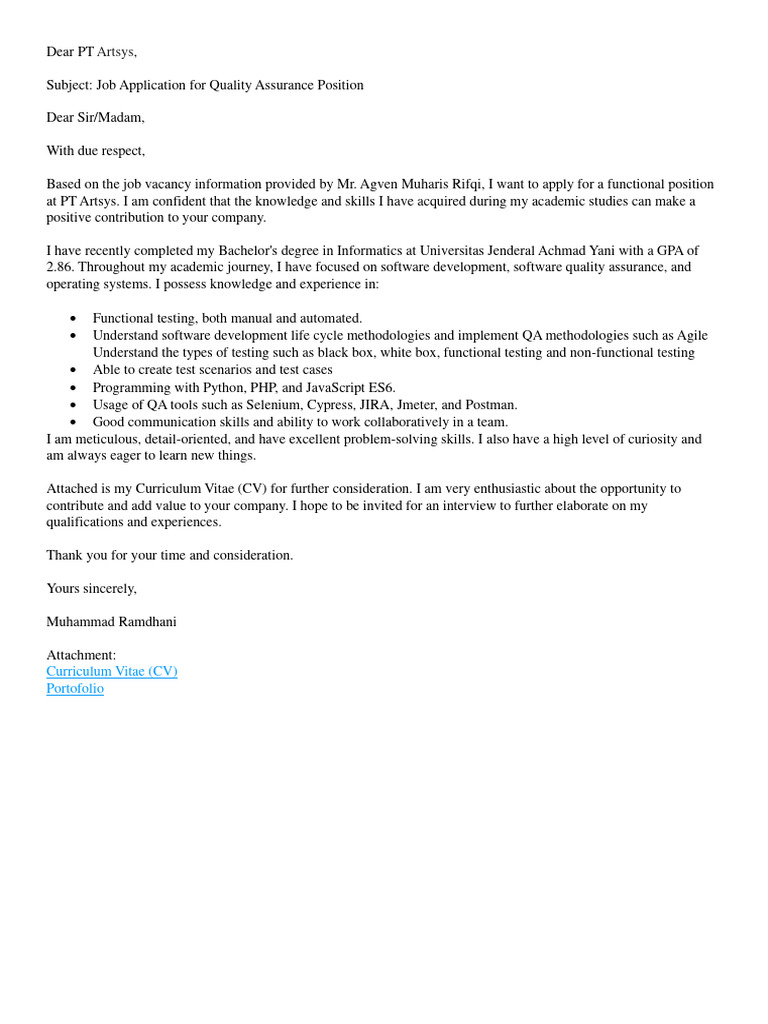 Muhammad Ramdhani - CV - PT. Artsys | PDF | Web Development ...