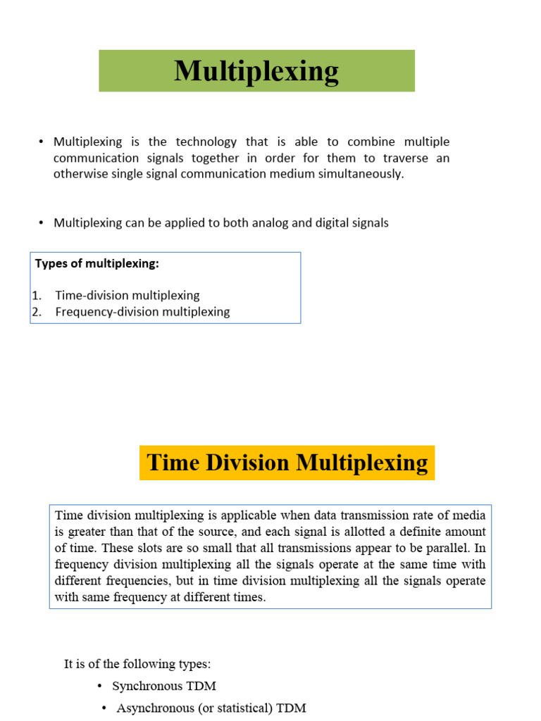 BECEA Time Division and Frequencydivision Multiplexing | PDF | Multiplexing | Telecommunications ...