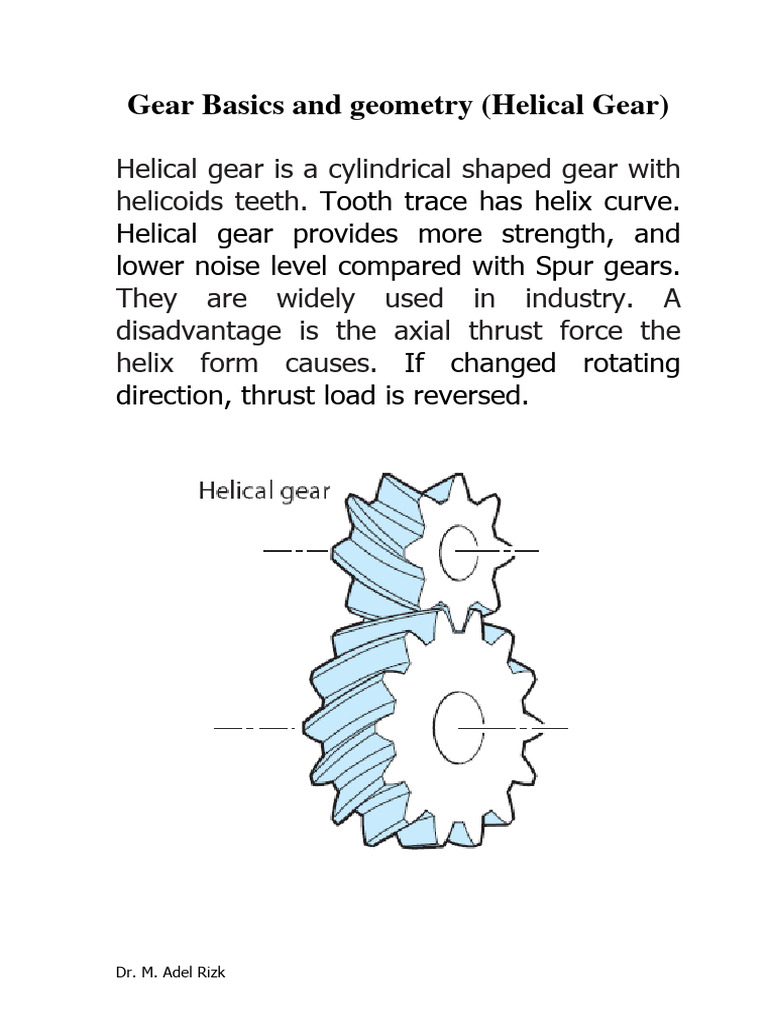 3 1 Gear Basics Helical | PDF | Gear | Helix