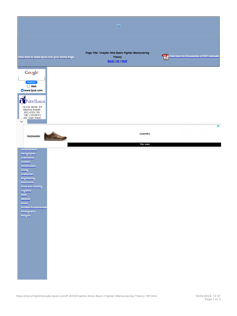 Chapter Nine Basic Fighter Maneuvering Theory | PDF | Fighter Aircraft ...