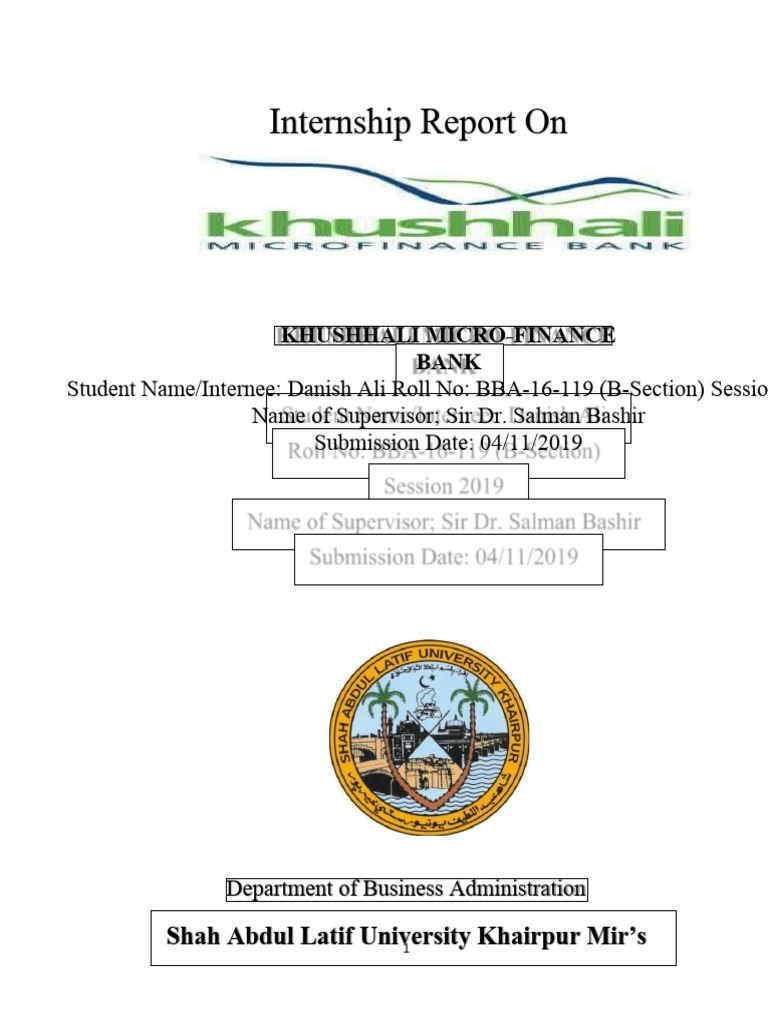 Internship Report On KBL PDF Free | PDF | Banks | Cash