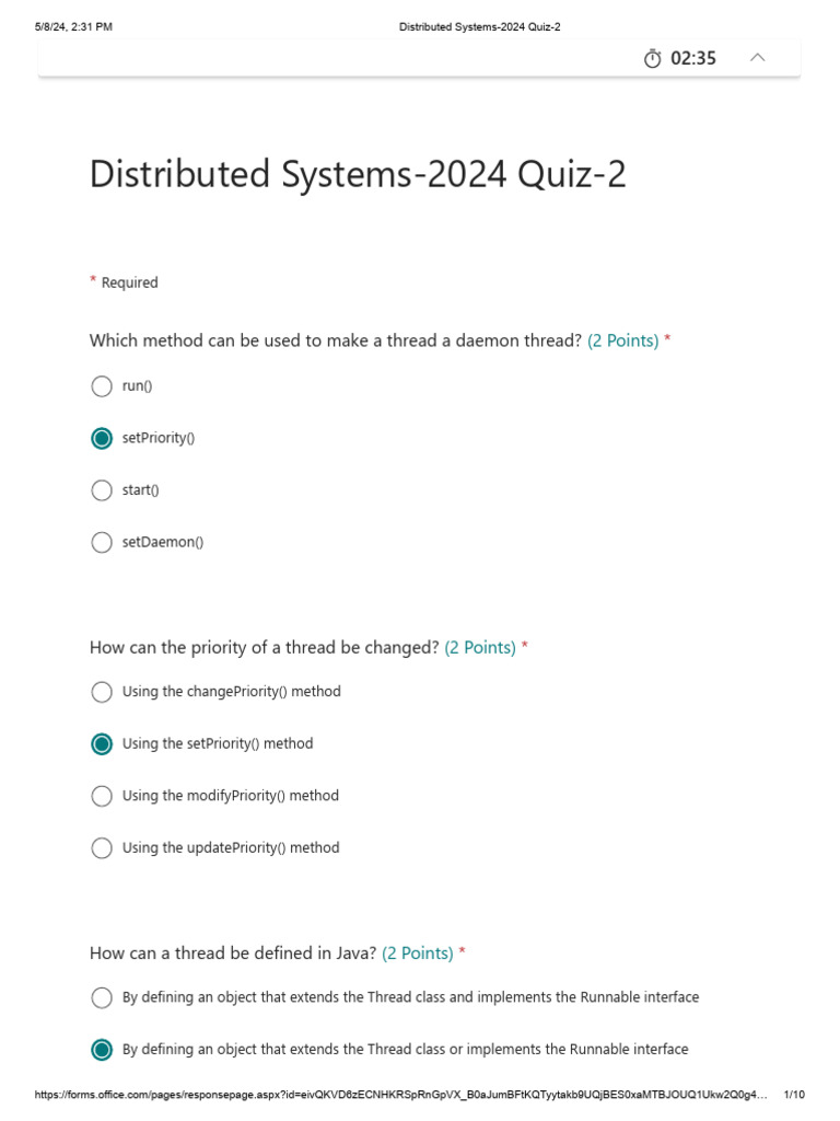 Distributed Systems 2024 Quiz 2 | PDF | Replication (Computing ... Distributed Systems 2024 Quiz 2 | PDF | Replication (Computing ...