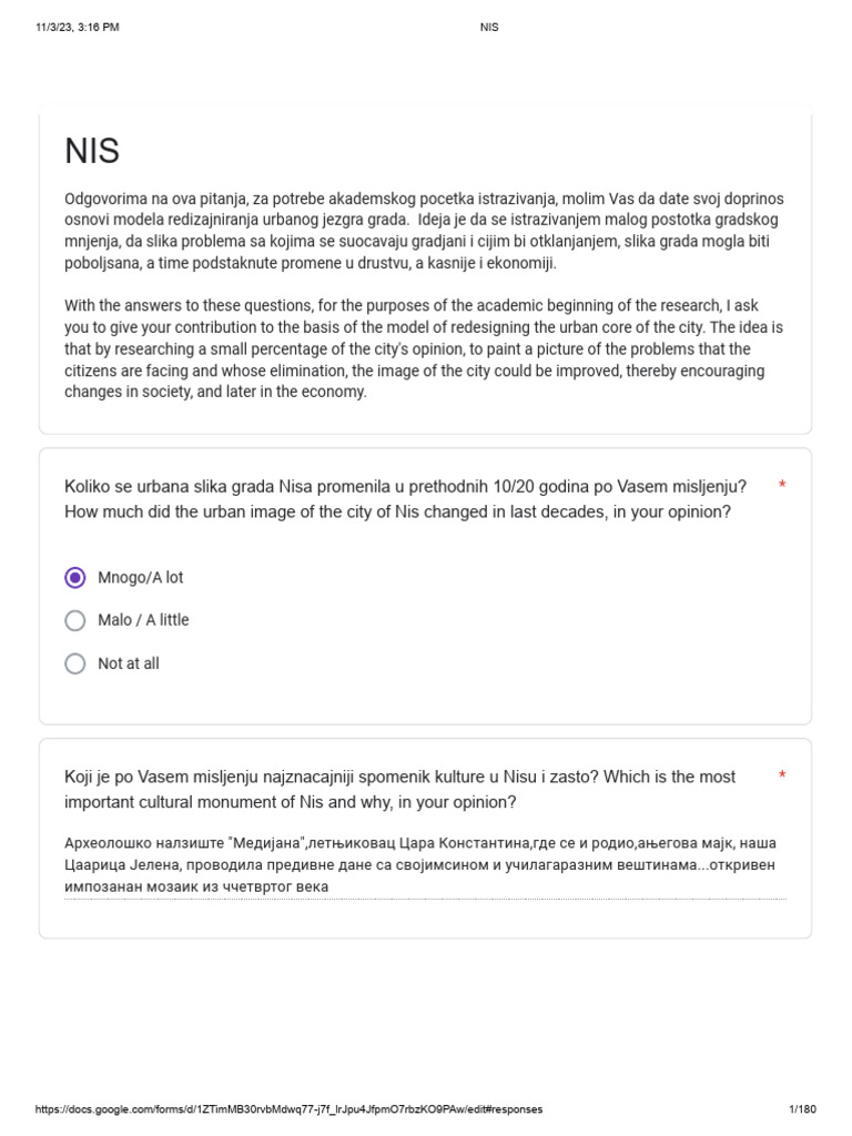 NIS - Google Forms | PDF