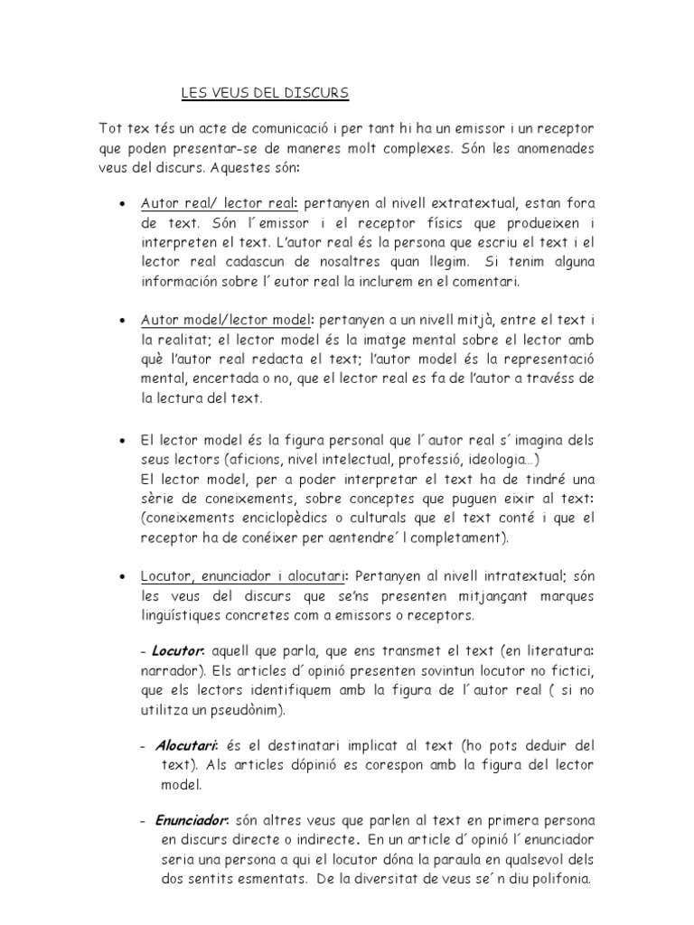 Les Veus Del Discurs | PDF
